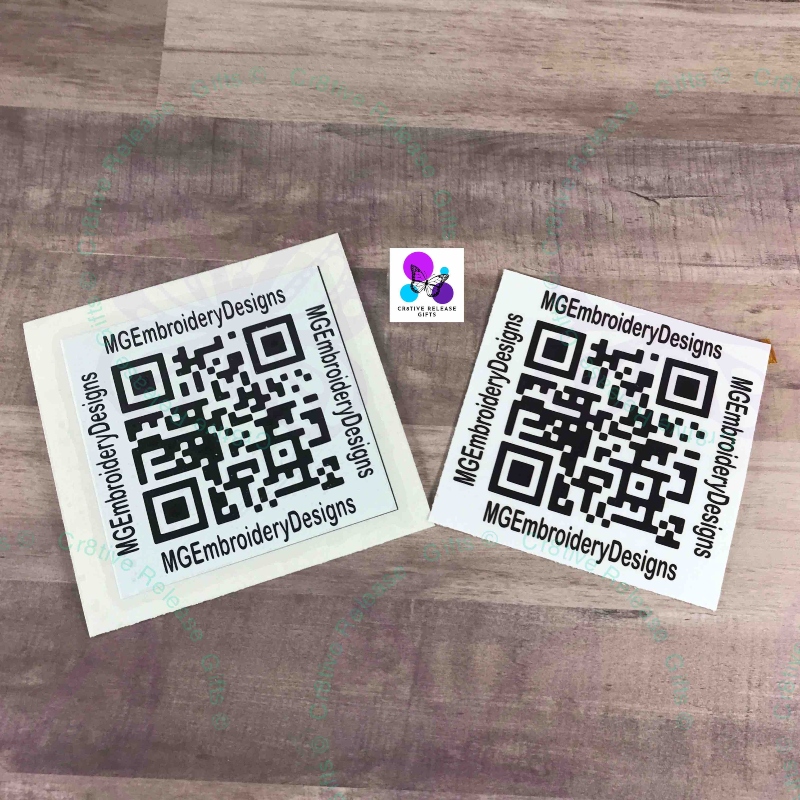 QR Code Permanent Vinyl Decal by Cr8tive Release Gifts